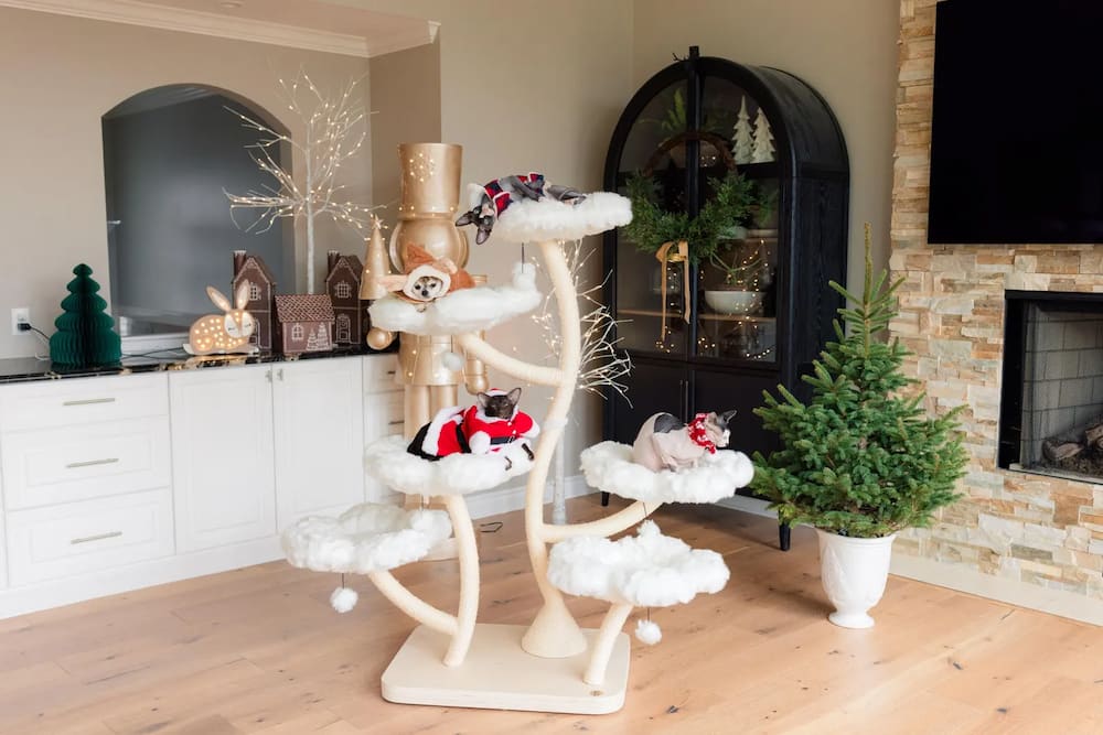 Giant cat tree with perch